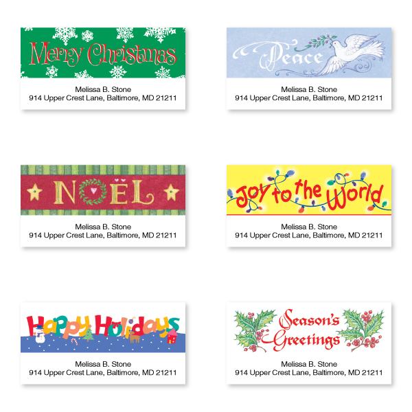 Holiday Name Labels
