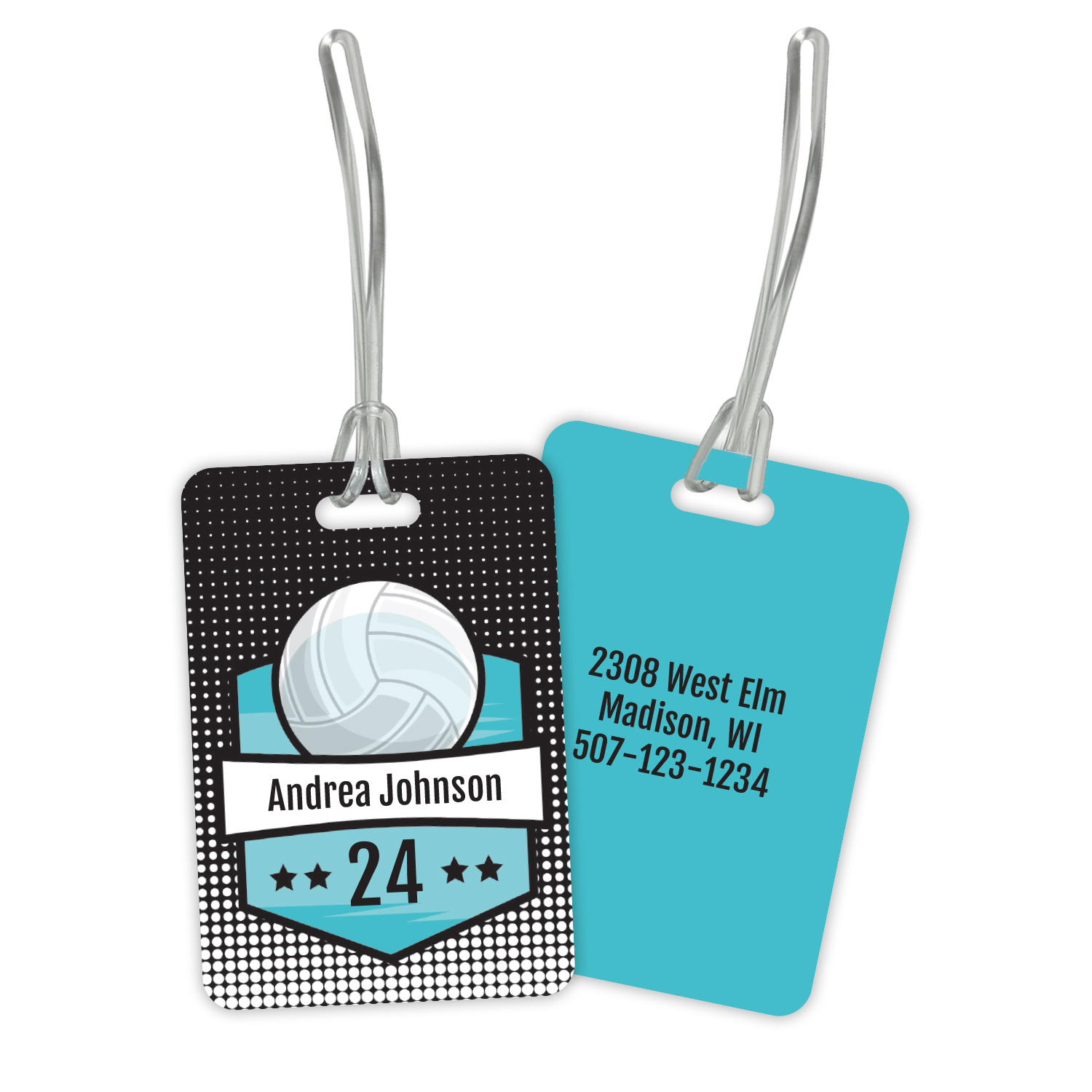 Volleyball Custom Luggage Tags Personalized Tennis Luggage Tags And