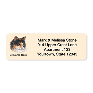 Calico Cat Pet Breed Address Labels | Current Labels
